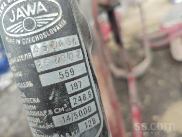 Jawa 559 1974 in Riga, with an engine capacity of 0.25 L and mileage of 0 thousand km for 1900 €, photo 4 on AUTOMOTO.COM.LV