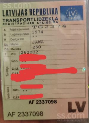 Ява 559 1974 в Рига, объемом двигателя 0.25 л и пробегом 0 тыс. км за 1900 €, фото 6 на AUTOMOTO.COM.LV