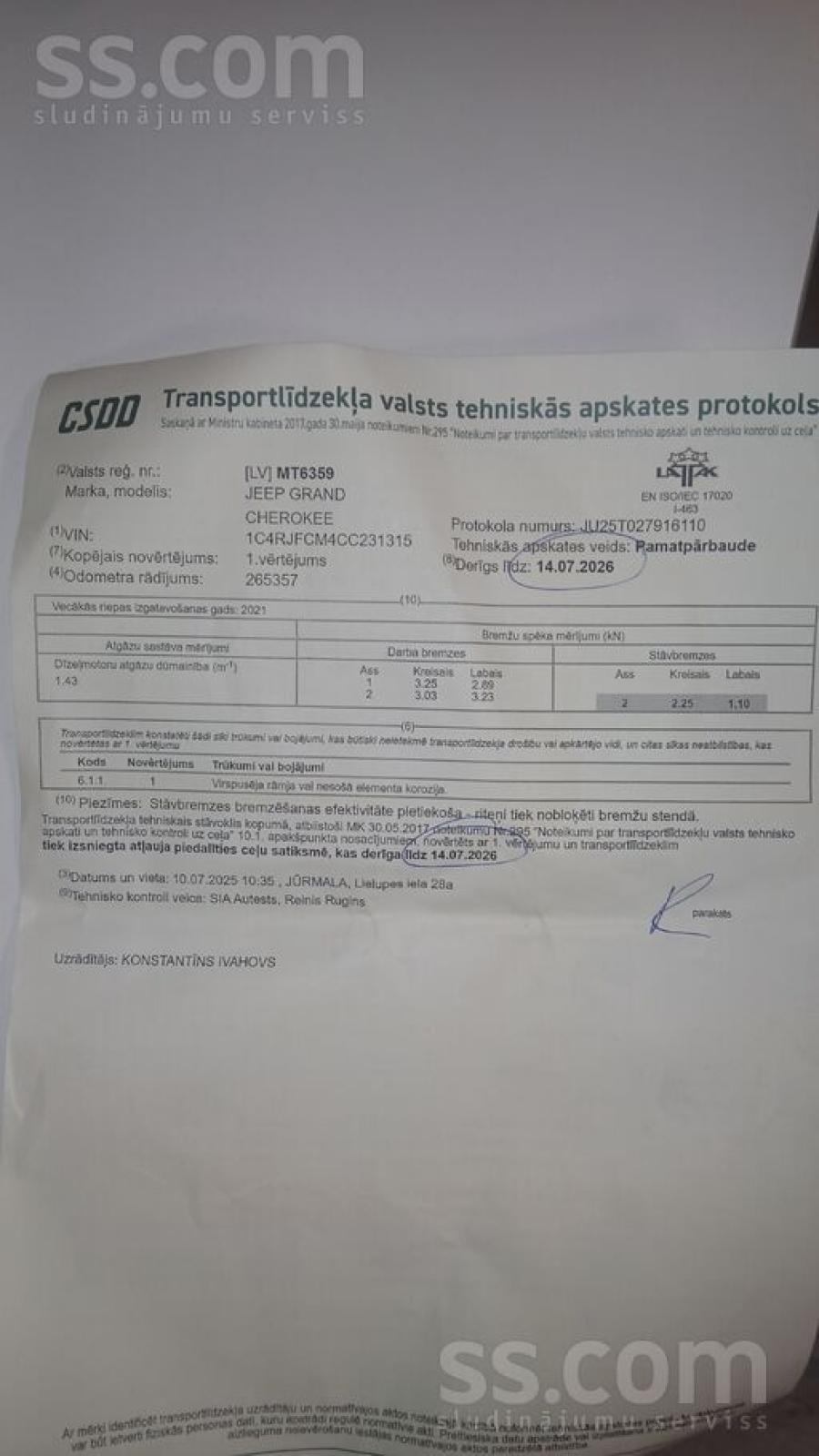 Melns Jeep Cherokee 2012 Rīga, ar dzinēja tilpumu 3.00 L un nobraukumu 269 tūkst. km par 10500 €, foto 8 vietnē AUTOMOTO.COM.LV