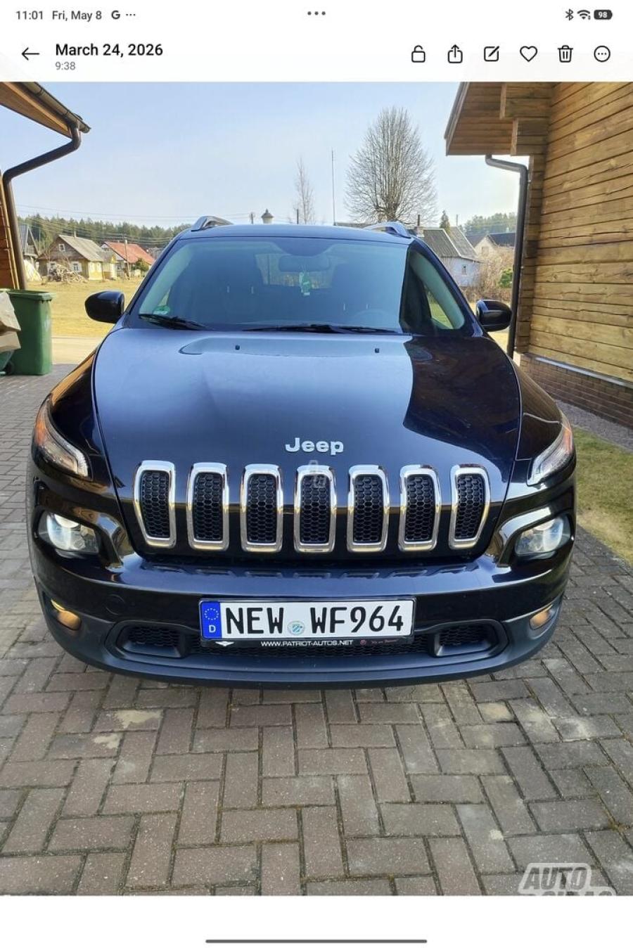 Jeep Cherokee 2014 Viļņa, ar dzinēja tilpumu 3.20 L un nobraukumu 150 tūkst. km par 5555 €, foto 1 vietnē AUTOMOTO.COM.LV