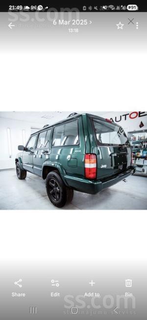 Zaļš Jeep Cherokee 1999 Rīga, ar dzinēja tilpumu 2.50 L un nobraukumu 266 tūkst. km par 15000 €, foto 5 vietnē AUTOMOTO.COM.LV