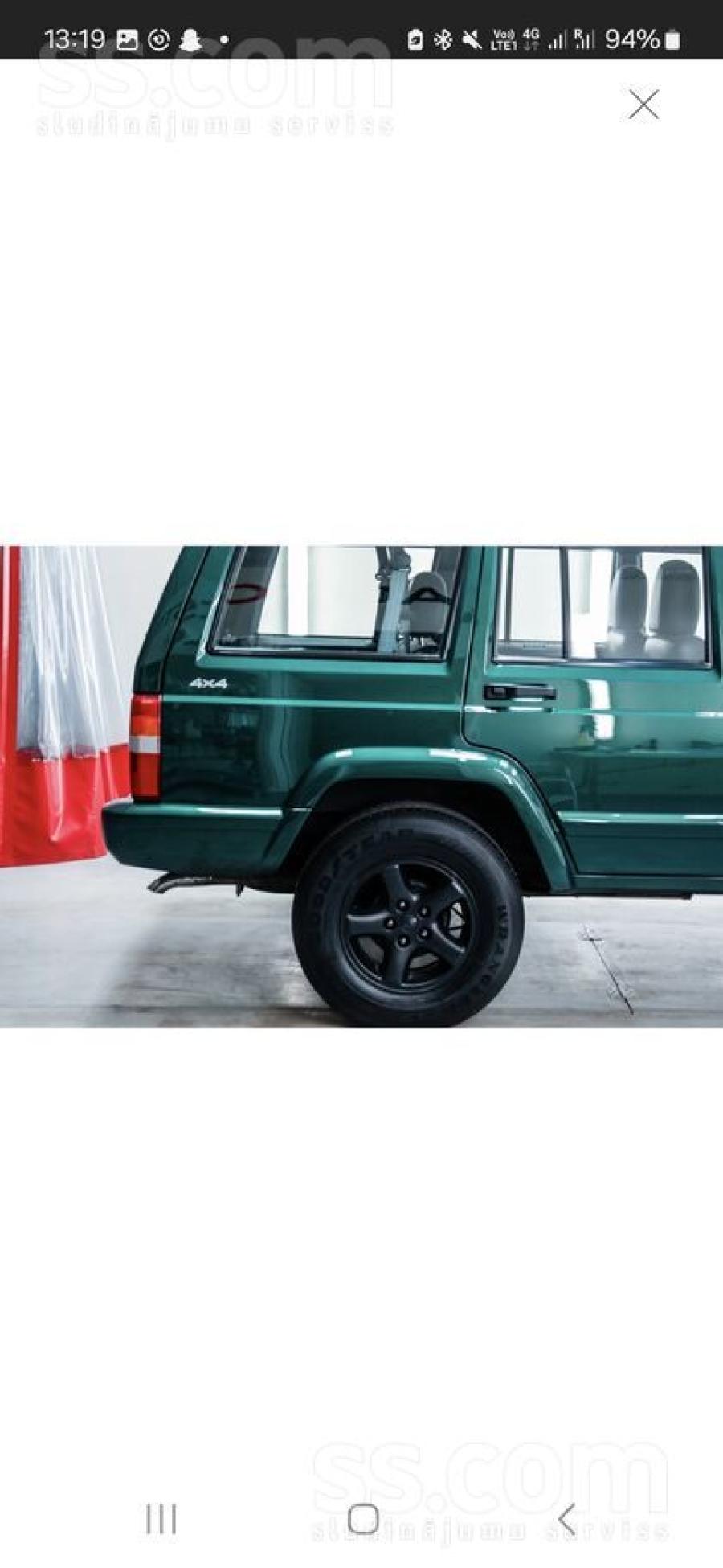 Zaļš Jeep Cherokee 1999 Rīga, ar dzinēja tilpumu 2.50 L un nobraukumu 266 tūkst. km par 15000 €, foto 8 vietnē AUTOMOTO.COM.LV
