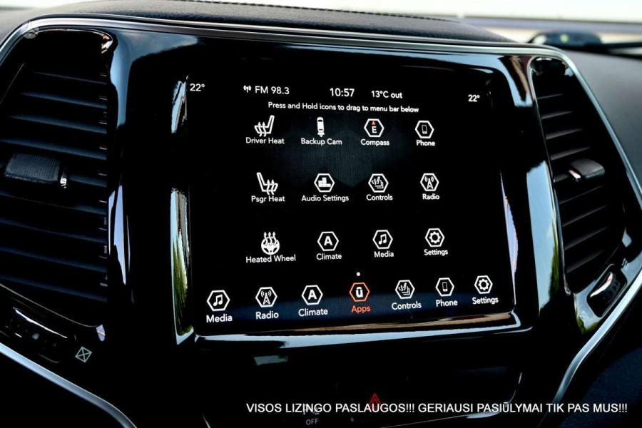 Pelēks Jeep Cherokee 2019 Kretinga, ar dzinēja tilpumu 3.24 L un nobraukumu 129 tūkst. km par 15499 €, foto 39 vietnē AUTOMOTO.COM.LV