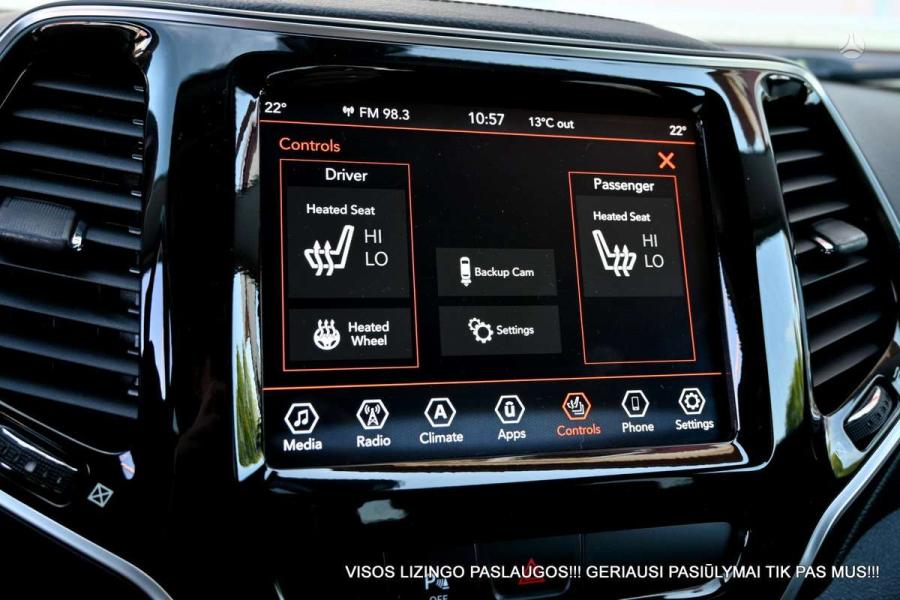 Pelēks Jeep Cherokee 2019 Kretinga, ar dzinēja tilpumu 3.24 L un nobraukumu 129 tūkst. km par 15499 €, foto 40 vietnē AUTOMOTO.COM.LV