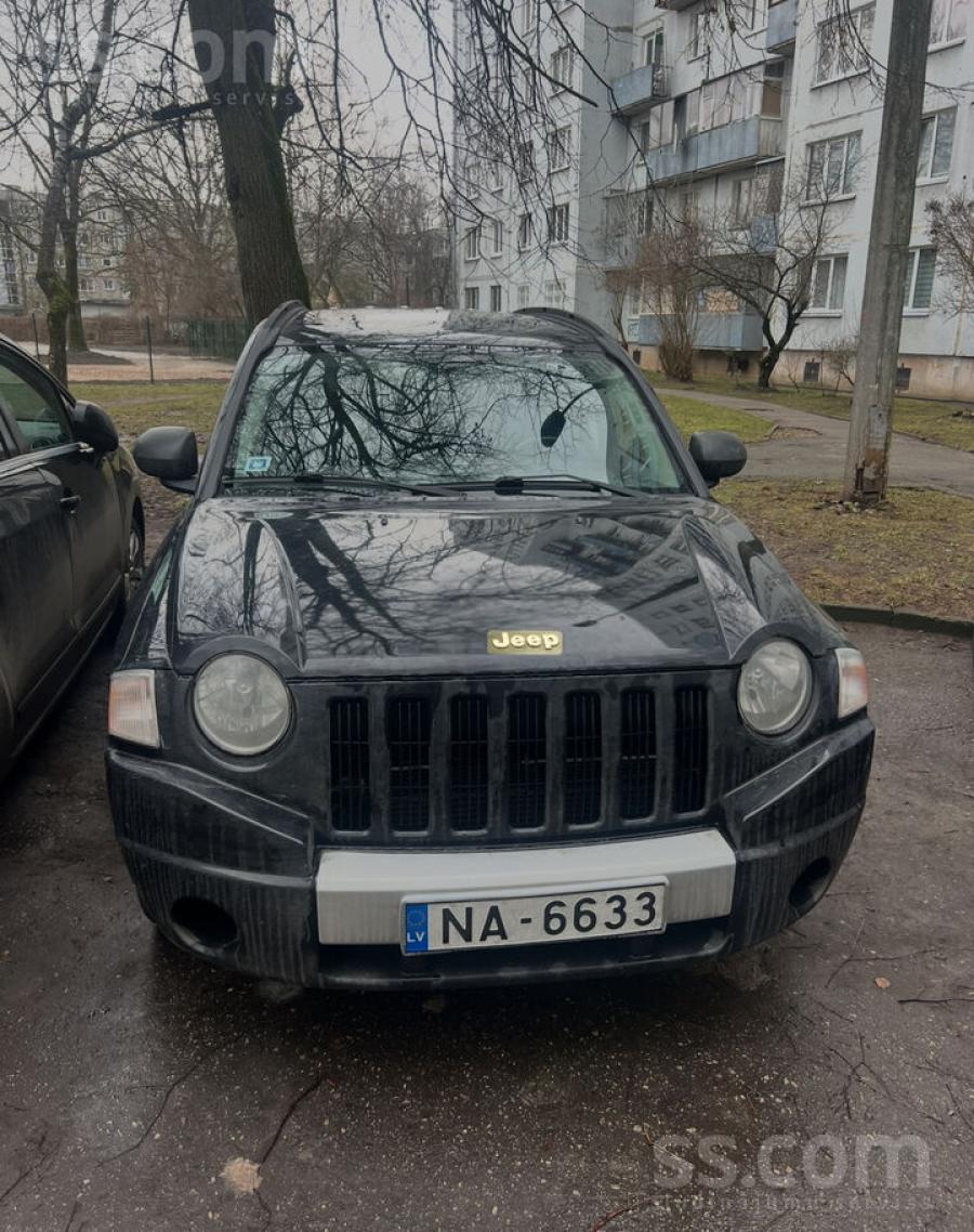Black Jeep Compass 2007 in Riga, with an engine capacity of 2.00 L and mileage of 262 thousand km for 3600 €, photo 1 on AUTOMOTO.COM.LV