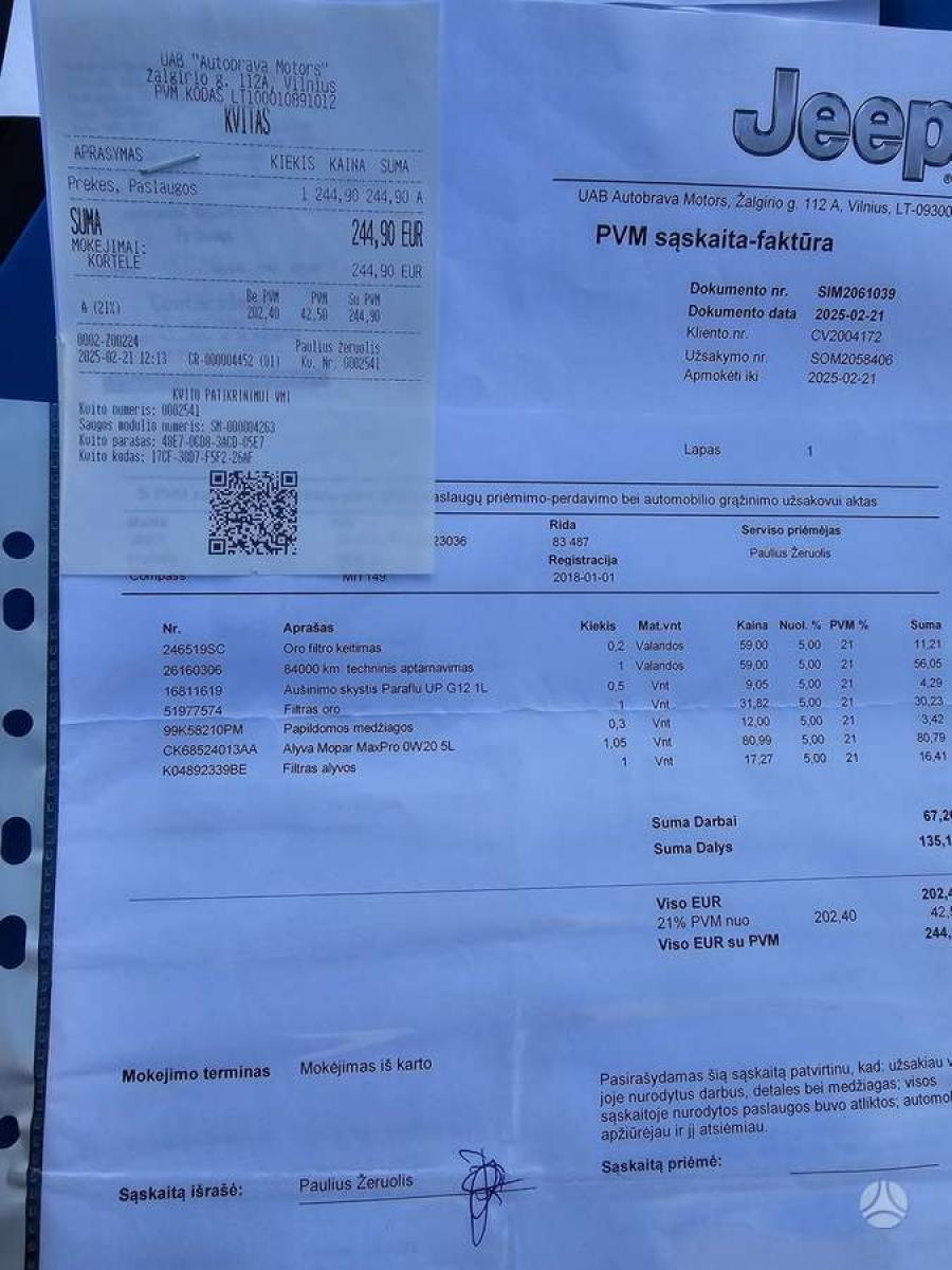 Zils Jeep Compass 2018 Viļņa, ar dzinēja tilpumu 2.36 L un nobraukumu 91 tūkst. km par 12500 €, foto 31 vietnē AUTOMOTO.COM.LV