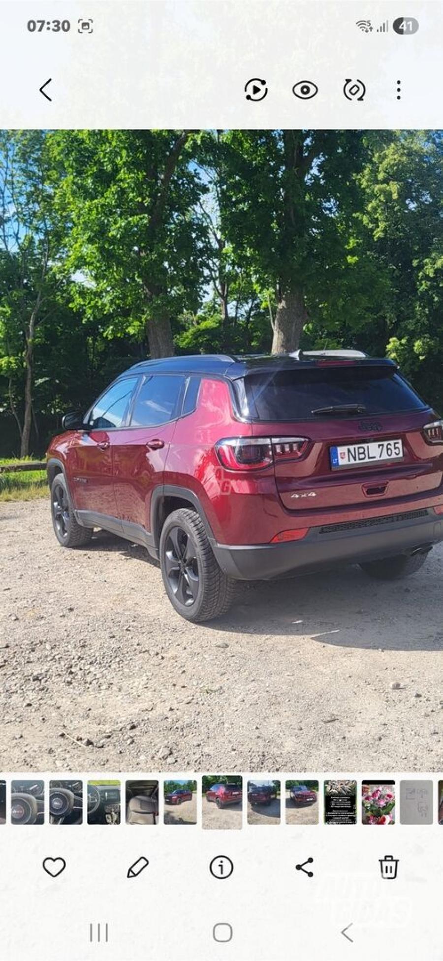 Jeep Compass 2021 in Gargzdai, with an engine capacity of 2.40 L and mileage of 42 thousand km for 15600 €, photo 3 on AUTOMOTO.COM.LV
