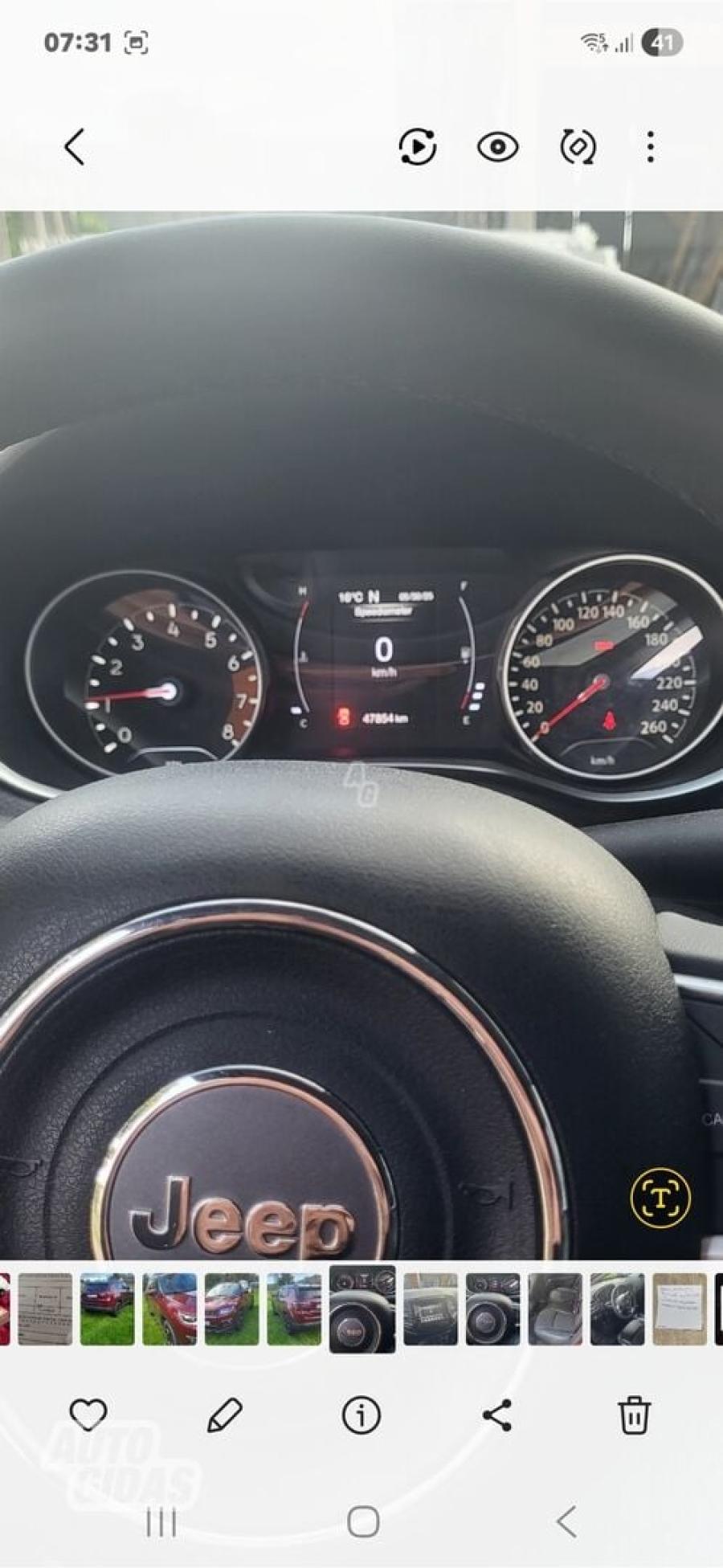Jeep Compass 2021 in Gargzdai, with an engine capacity of 2.40 L and mileage of 42 thousand km for 15600 €, photo 4 on AUTOMOTO.COM.LV