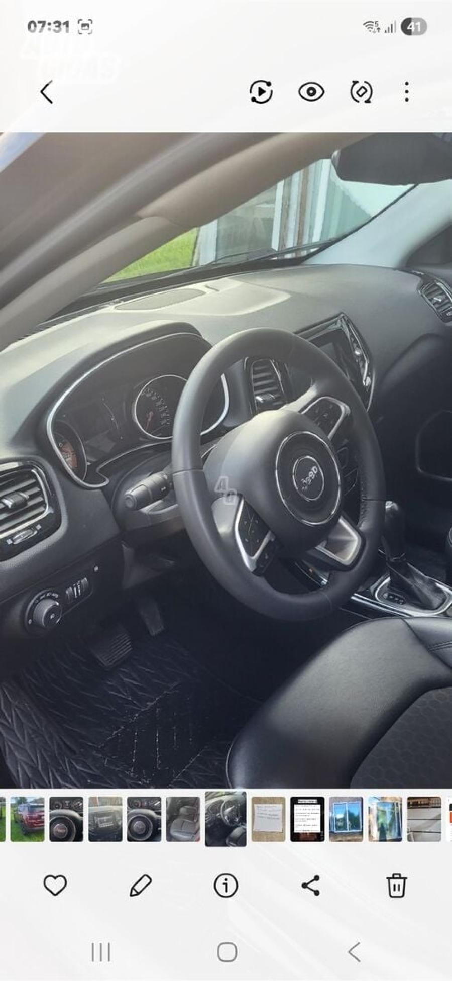 Jeep Compass 2021 in Gargzdai, with an engine capacity of 2.40 L and mileage of 42 thousand km for 15600 €, photo 5 on AUTOMOTO.COM.LV