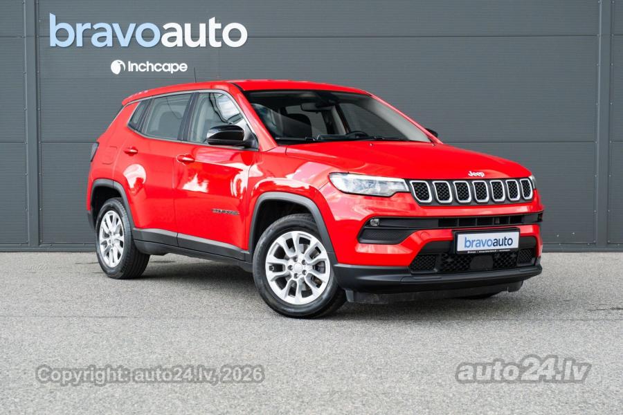 Red Jeep Compass 2021 in Tartu, with an engine capacity of 1.30 L and mileage of 58 thousand km for 17900 €, photo 4 on AUTOMOTO.COM.LV