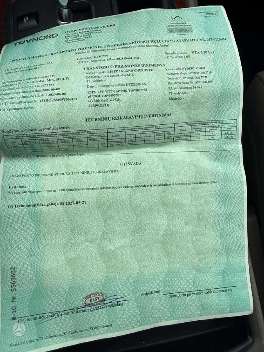 Черный Джип Гранд Чероки 2005 в Ширвинтос, объемом двигателя 2.99 л и пробегом 343 тыс. км за 4399 €, фото 12 на AUTOMOTO.COM.LV