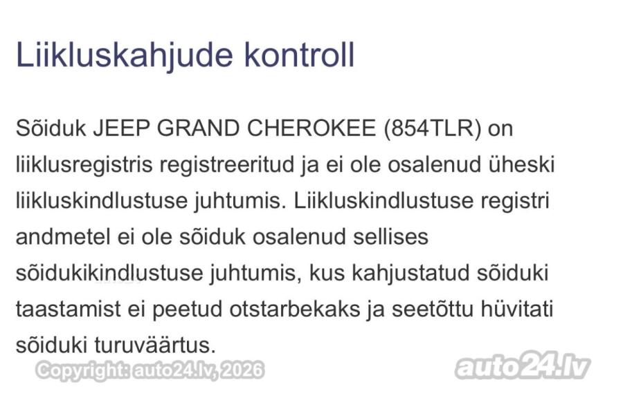 Черный Джип Гранд Чероки 2008 в Тарту, объемом двигателя 3.00 л и пробегом 213 тыс. км за 5499 €, фото 21 на AUTOMOTO.COM.LV