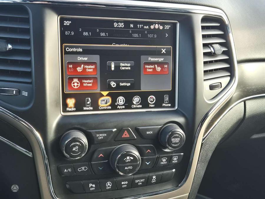 Melns Jeep Grand Cherokee 2017 Šauļi, ar dzinēja tilpumu 3.60 L un nobraukumu 200 tūkst. km par 15700 €, foto 20 vietnē AUTOMOTO.COM.LV
