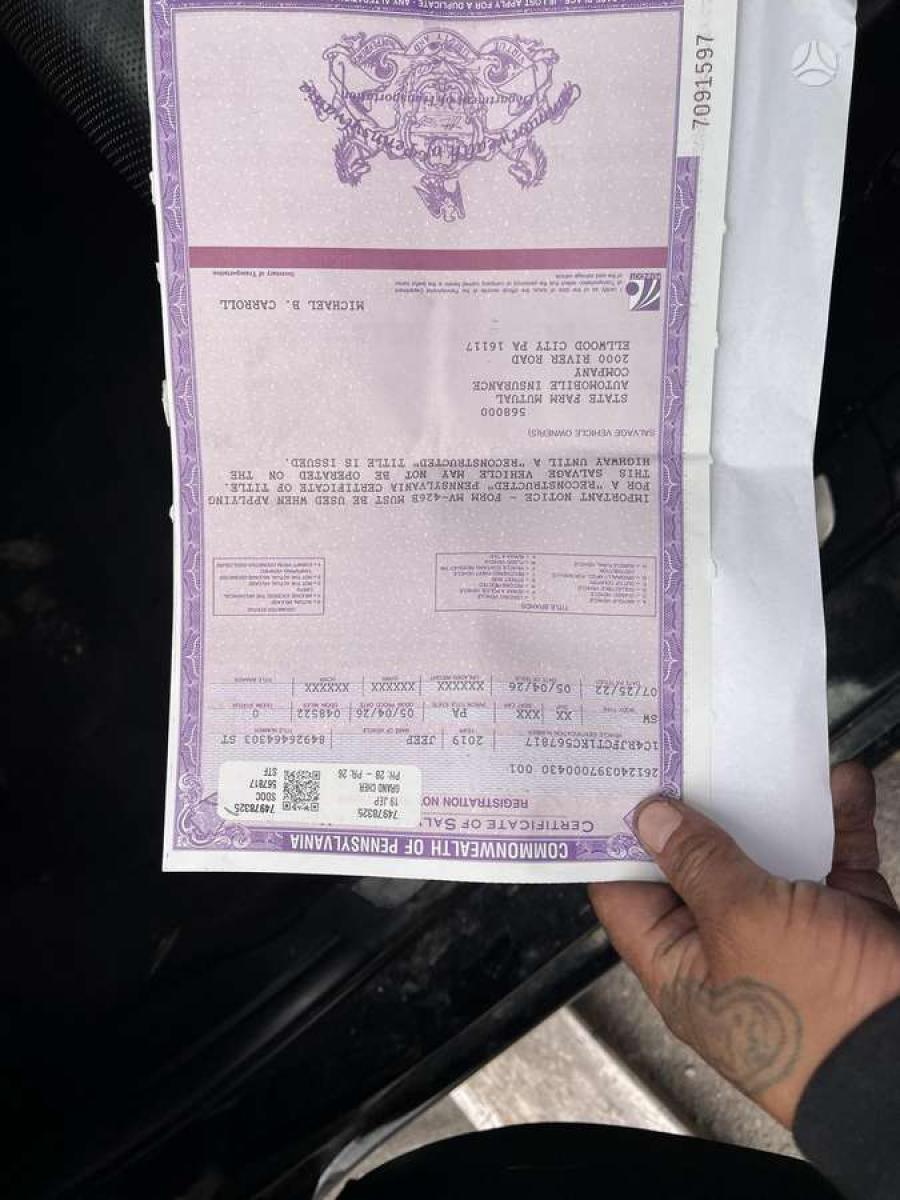 Melns Jeep Grand Cherokee 2019 Klaipėda, ar dzinēja tilpumu 5.65 L un nobraukumu 152 tūkst. km par 14400 €, foto 21 vietnē AUTOMOTO.COM.LV
