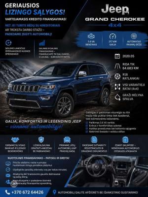 Zils Jeep Grand Cherokee 2020 Kretinga, ar dzinēja tilpumu 3.60 L un nobraukumu 65 tūkst. km par 19699 €, foto 37 vietnē AUTOMOTO.COM.LV
