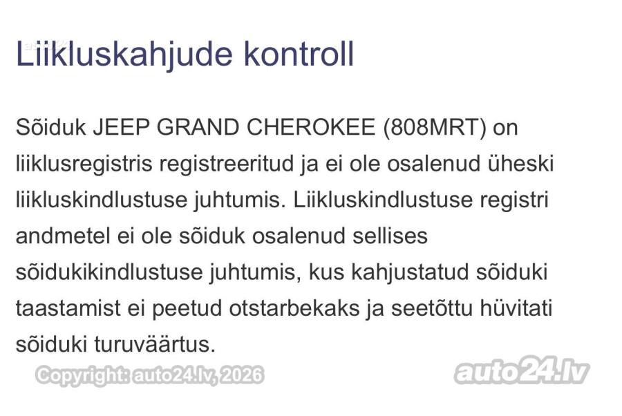 Jeep Grand Cherokee 2008 Tartu, ar dzinēja tilpumu 3.00 L un nobraukumu 272 tūkst. km par 5499 €, foto 21 vietnē AUTOMOTO.COM.LV