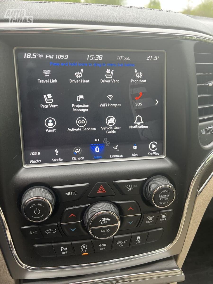 Jeep Grand Cherokee 2018 Kauņa, ar dzinēja tilpumu 3.60 L un nobraukumu 95 tūkst. km par 21800 €, foto 23 vietnē AUTOMOTO.COM.LV