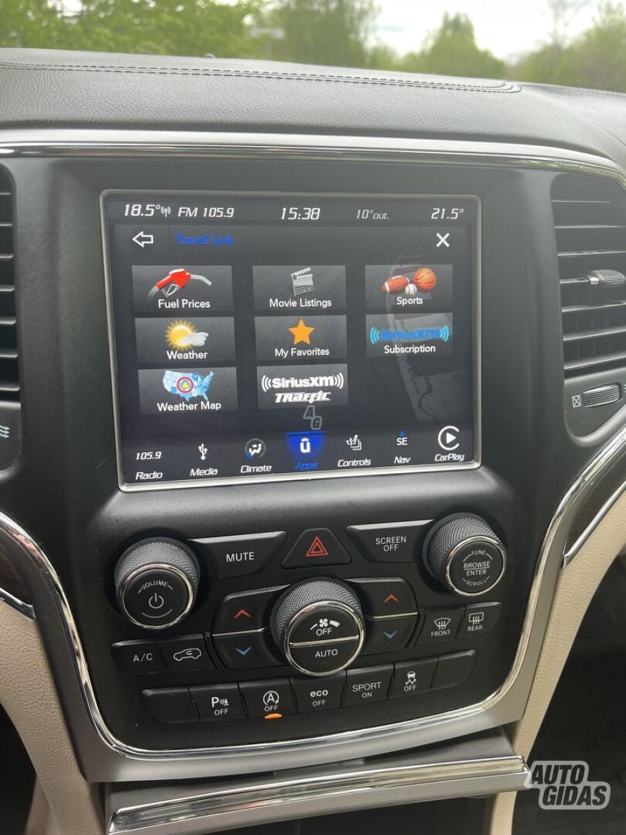 Jeep Grand Cherokee 2018 Kauņa, ar dzinēja tilpumu 3.60 L un nobraukumu 95 tūkst. km par 21800 €, foto 24 vietnē AUTOMOTO.COM.LV