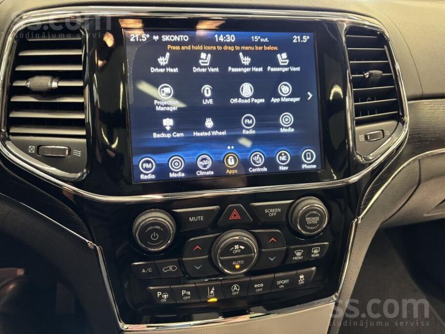 Pelēks Jeep Grand Cherokee 2020 Rīga, ar dzinēja tilpumu 3.00 L un nobraukumu 159 tūkst. km par 21900 €, foto 23 vietnē AUTOMOTO.COM.LV
