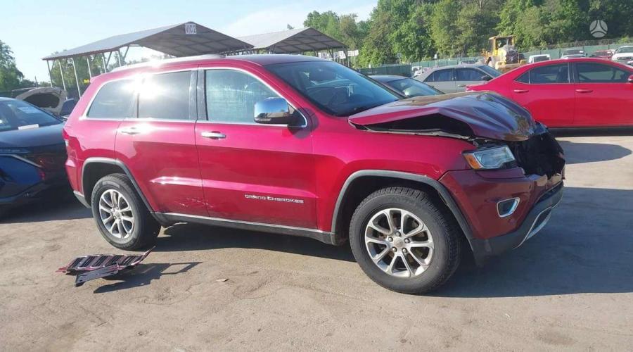 Sarkans Jeep Grand Cherokee 2015 Klaipėda, ar dzinēja tilpumu 3.60 L un nobraukumu 161 tūkst. km par 7000 €, foto 1 vietnē AUTOMOTO.COM.LV