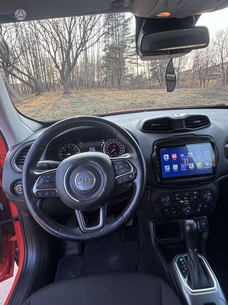 Orange Jeep Renegade 2019 in Kaunas, with an engine capacity of 1.60 L and mileage of 209 thousand km for 9250 €, photo 16 on AUTOMOTO.COM.LV