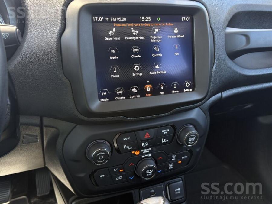 Violets Jeep Renegade 2021 Rīga, ar dzinēja tilpumu 1.30 L un nobraukumu 79 tūkst. km par 15500 €, foto 19 vietnē AUTOMOTO.COM.LV