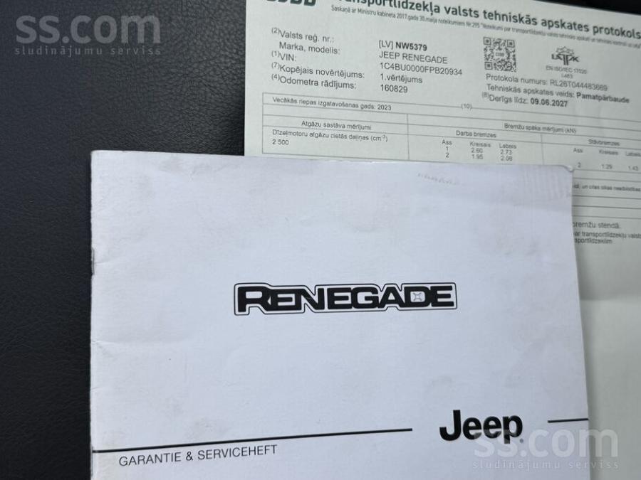 Balts Jeep Renegade 2015 Rīga, ar dzinēja tilpumu 2.00 L un nobraukumu 161 tūkst. km par 10300 €, foto 18 vietnē AUTOMOTO.COM.LV