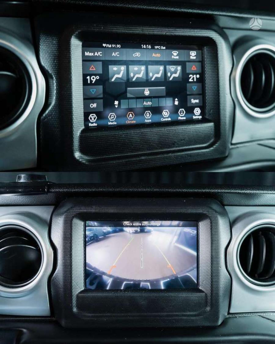 Black Jeep Wrangler 2019 in Vilnius, with an engine capacity of 2.00 L and mileage of 102 thousand km for 43998 €, photo 24 on AUTOMOTO.COM.LV
