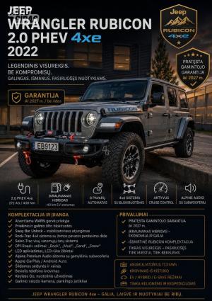 Серый Джип Вранглер 2022 в Каунас, объемом двигателя 2.00 л и пробегом 72 тыс. км за 51999 €, фото  на AUTOMOTO.COM.LV