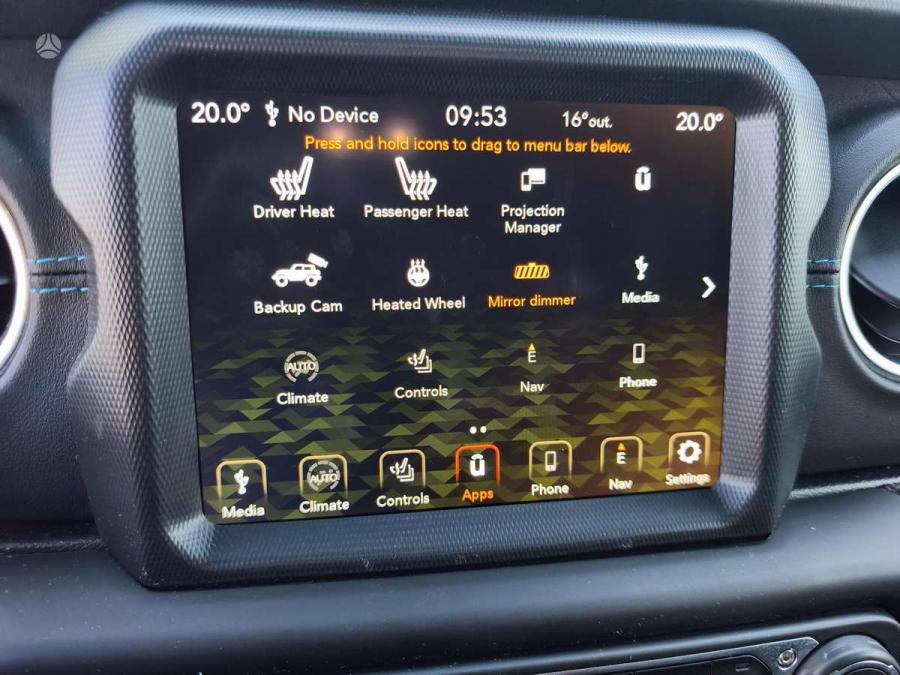 Grey Jeep Wrangler 2022 in Kaunas, with an engine capacity of 2.00 L and mileage of 74 thousand km for 46950 €, photo 12 on AUTOMOTO.COM.LV