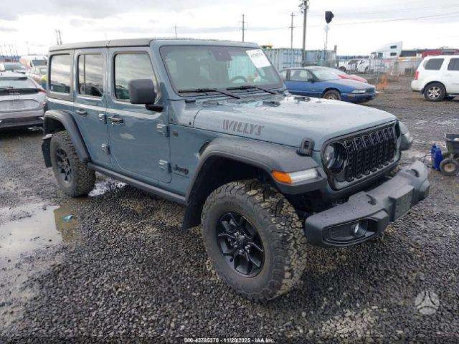 Pelēks Jeep Wrangler 2024 Klaipėda, ar dzinēja tilpumu 3.60 L un nobraukumu 9 tūkst. km par 17600 €, foto 1 vietnē AUTOMOTO.COM.LV