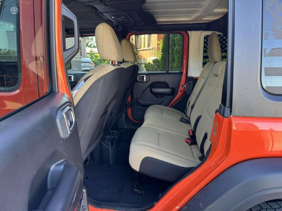Oranžs Jeep Wrangler 2019 Šauļi, ar dzinēja tilpumu 3.60 L un nobraukumu 200 tūkst. km par 12950 €, foto 15 vietnē AUTOMOTO.COM.LV
