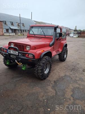 Red Jeep Wrangler 1993 in Limbazi, with an engine capacity of 4.00 L and mileage of 0 thousand km for 6500 €, photo  on AUTOMOTO.COM.LV