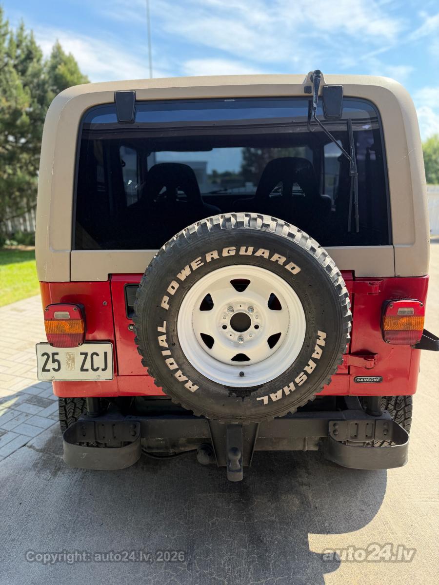 Sarkans Jeep Wrangler 1993 Tallina, ar dzinēja tilpumu 2.50 L un nobraukumu 0 tūkst. km par 6990 €, foto 6 vietnē AUTOMOTO.COM.LV
