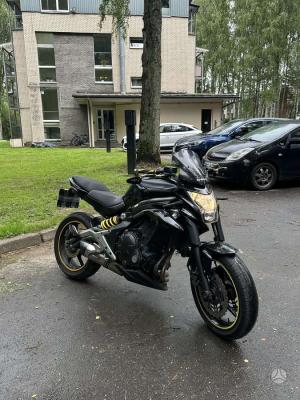 Black Kawasaki ER 2012 in Vilnius, with an engine capacity of 0.65 L and mileage of 35 thousand km for 3400 €, photo  on AUTOMOTO.COM.LV