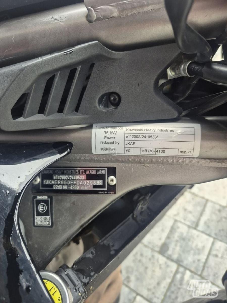 Melns Kawasaki ER 2012 Viļņa, ar dzinēja tilpumu 0.65 L un nobraukumu 35 tūkst. km par 3333 €, foto 6 vietnē AUTOMOTO.COM.LV