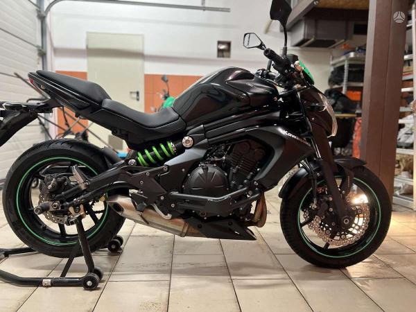 Black Kawasaki ER 2014 in Vilnius, with an engine capacity of 0.65 L and mileage of 42 thousand km for 3400 €, photo 5 on AUTOMOTO.COM.LV