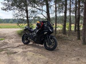 Black Kawasaki ER 2015 in Vilnius, with an engine capacity of 0.65 L and mileage of 43 thousand km for 3700 €, photo  on AUTOMOTO.COM.LV