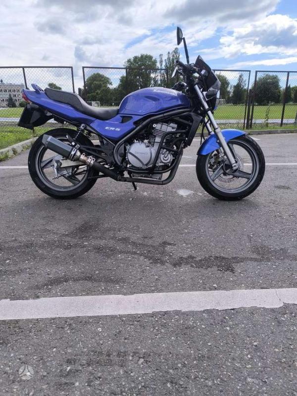 Blue Kawasaki ER 1999 in Klaipeda, with an engine capacity of 0.50 L and mileage of 58 thousand km for 1400 €, photo 2 on AUTOMOTO.COM.LV