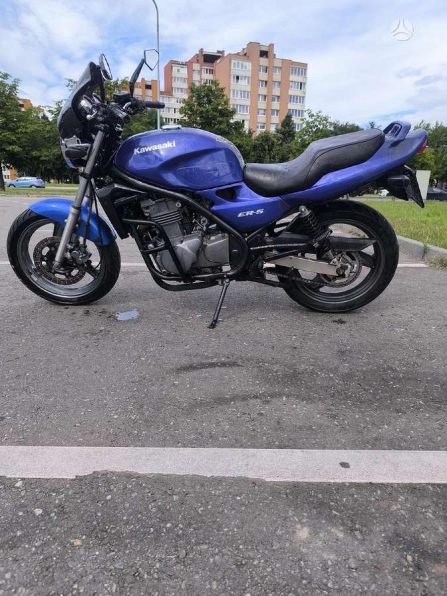 Blue Kawasaki ER 1999 in Klaipeda, with an engine capacity of 0.50 L and mileage of 58 thousand km for 1400 €, photo 5 on AUTOMOTO.COM.LV