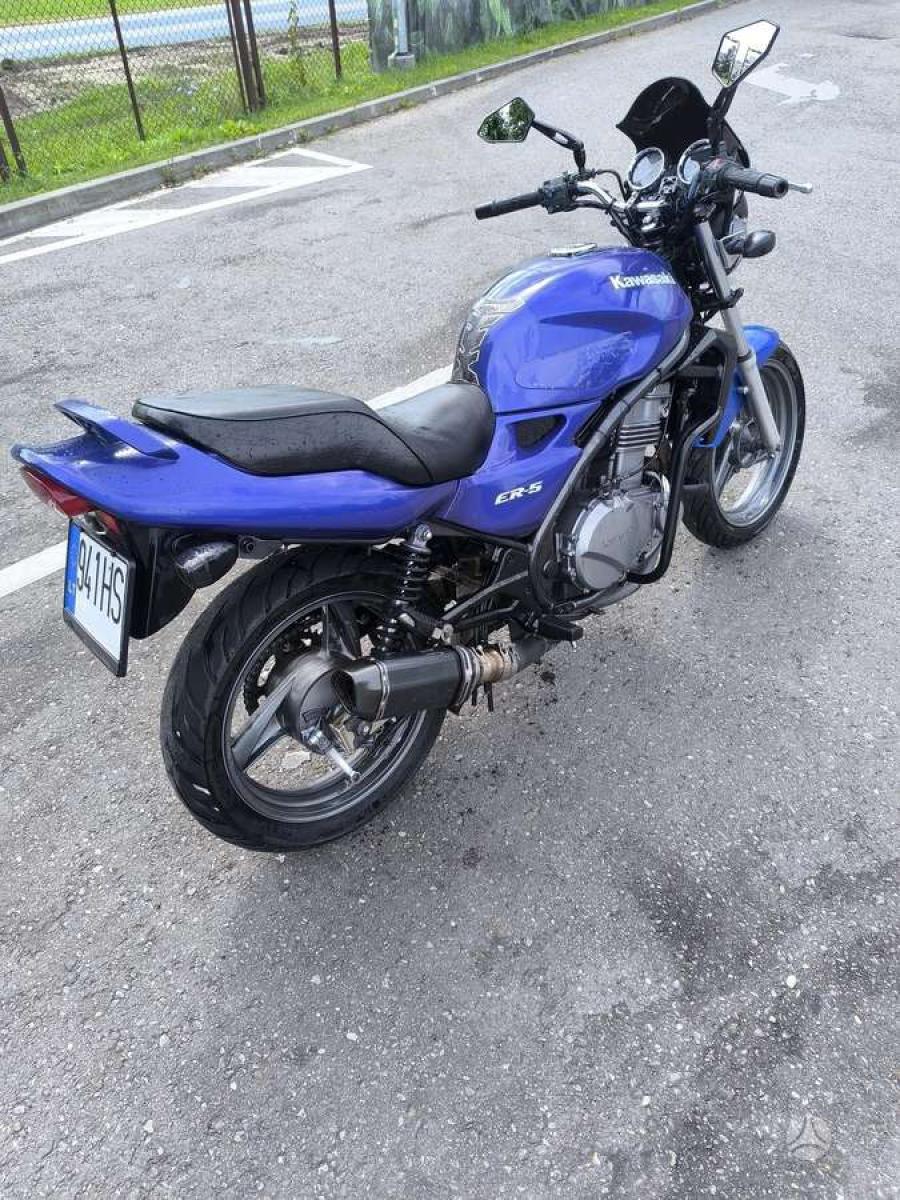 Blue Kawasaki ER 1999 in Klaipeda, with an engine capacity of 0.50 L and mileage of 58 thousand km for 1400 €, photo 7 on AUTOMOTO.COM.LV