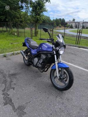 Blue Kawasaki ER 1999 in Klaipeda, with an engine capacity of 0.50 L and mileage of 58 thousand km for 1400 €, photo  on AUTOMOTO.COM.LV