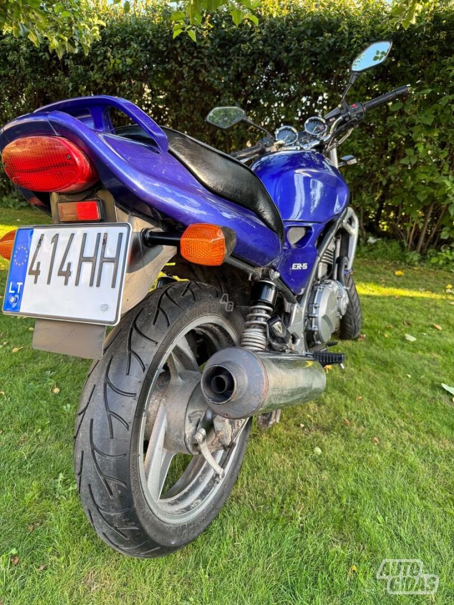Blue Kawasaki ER 1999 in Klaipeda, with an engine capacity of 0.50 L and mileage of 0 thousand km for 1350 €, photo 5 on AUTOMOTO.COM.LV