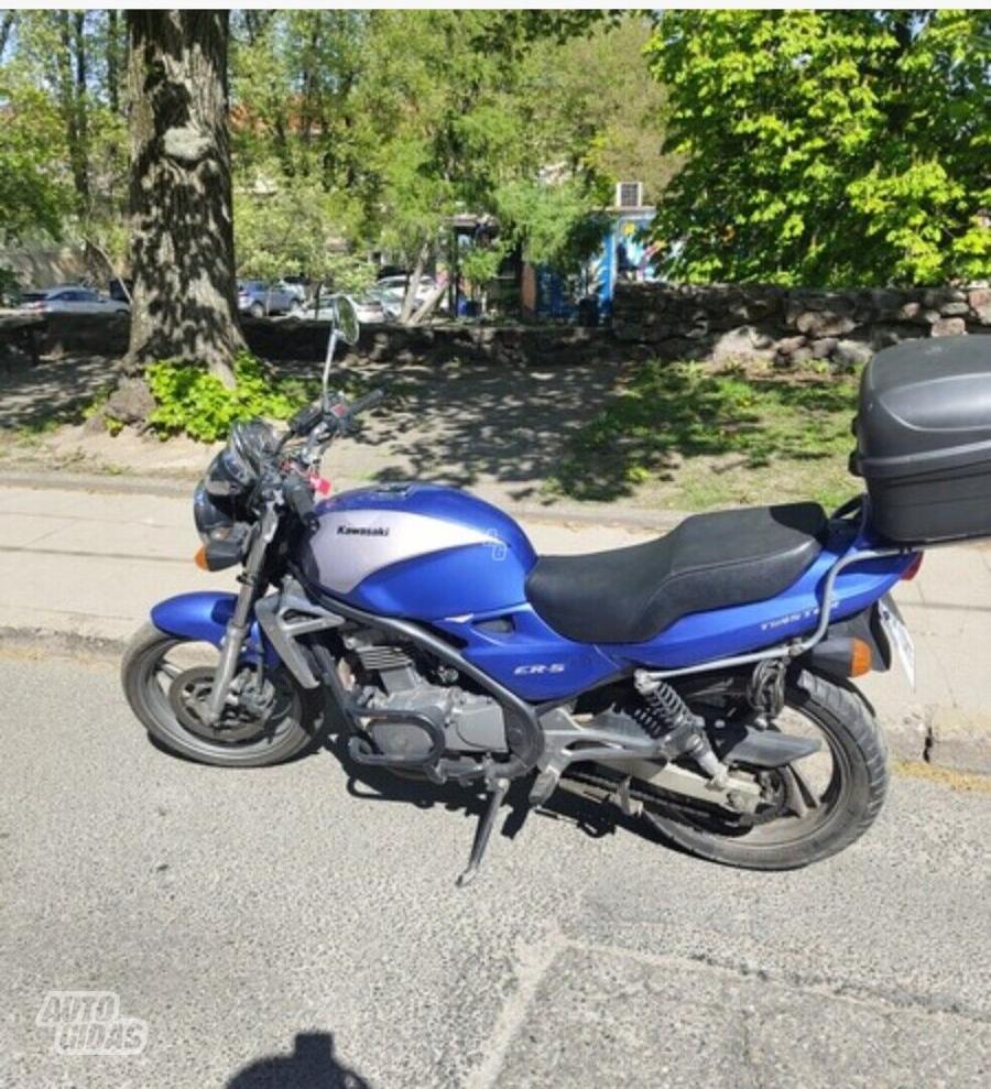 Blue Kawasaki ER 2000 in Vilnius, with an engine capacity of 0.50 L and mileage of 46 thousand km for 1000 €, photo 1 on AUTOMOTO.COM.LV