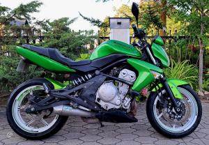 Green Kawasaki ER 2008 in Pasvalys, with an engine capacity of 0.65 L and mileage of 65 thousand km for 2050 €, photo  on AUTOMOTO.COM.LV