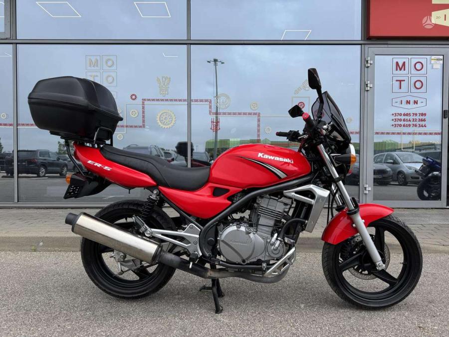 Sarkans Kawasaki ER 2004 Viļņa, ar dzinēja tilpumu 0.50 L un nobraukumu 42 tūkst. km par 1699 €, foto 9 vietnē AUTOMOTO.COM.LV