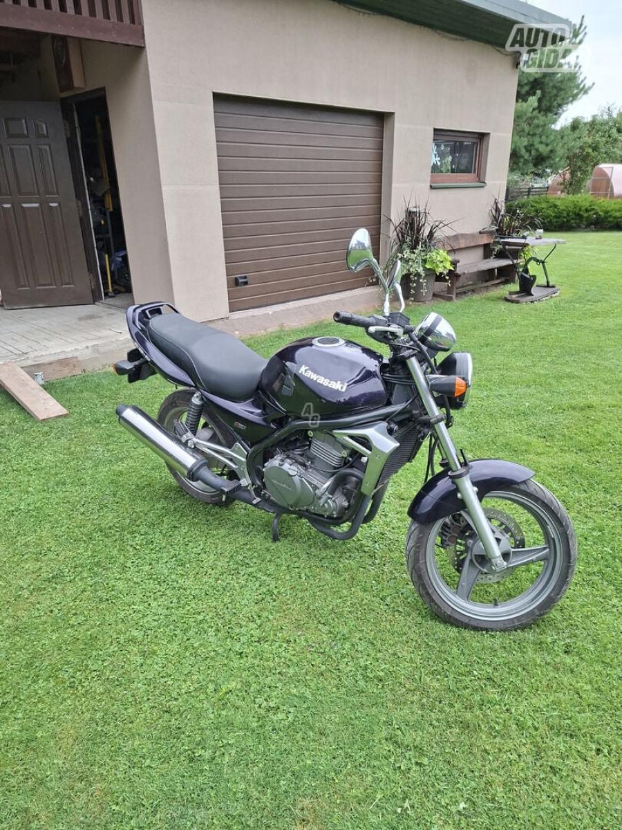 Violet Kawasaki ER 2003 in Kaunas, with an engine capacity of 0.50 L and mileage of 15 thousand km for 1600 €, photo 1 on AUTOMOTO.COM.LV