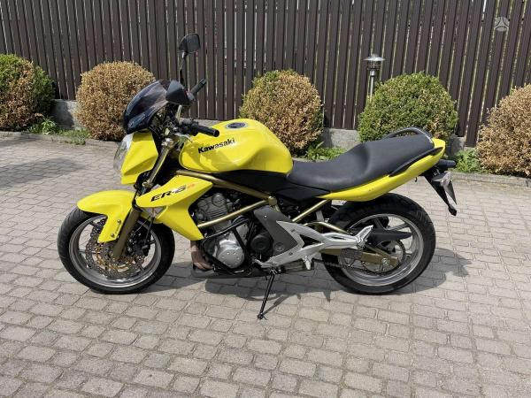 Yellow Kawasaki ER 2006 in Druskininkai, with an engine capacity of 0.65 L and mileage of 39 thousand km for 2150 €, photo 2 on AUTOMOTO.COM.LV