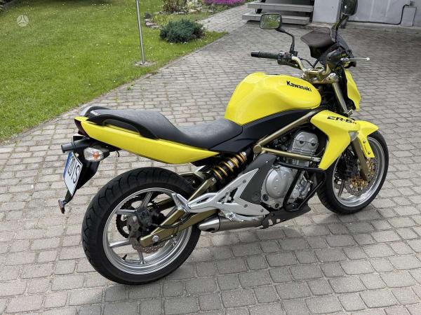 Yellow Kawasaki ER 2006 in Druskininkai, with an engine capacity of 0.65 L and mileage of 39 thousand km for 2150 €, photo 4 on AUTOMOTO.COM.LV