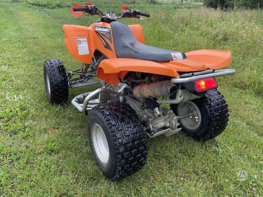 Orange Kawasaki KFX 2005 in Vilkaviskis, with an engine capacity of 0.70 L and mileage of 1 thousand km for 3400 €, photo 5 on AUTOMOTO.COM.LV